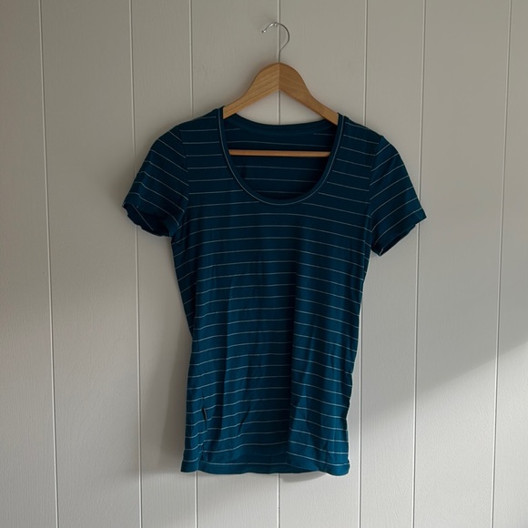 Icebreaker | Tops | Icebreaker Striped Merino Wool Scoop Neck Top ...